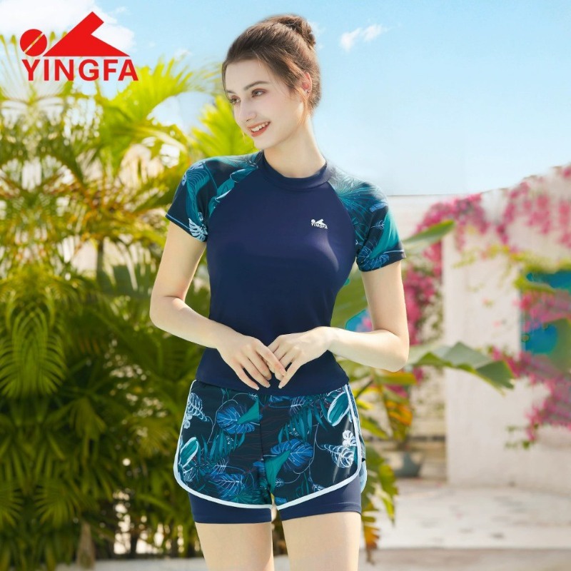 Yingfa Women Rashguard Set Female Basic Skins Upf 50+Short Sleeve Rash ...
