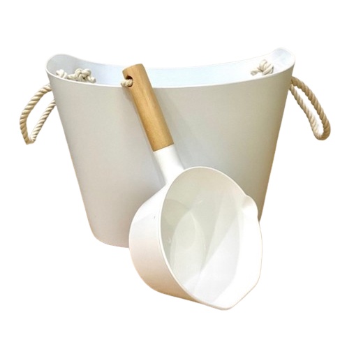 ARDIGI Aesthetic Bucket Minimalist Classy Timba White Black Pail Tabo ...