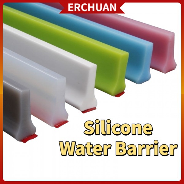 Erchuan Silicone Water Barrier Water Block Strip Bathroom Waterproof ...