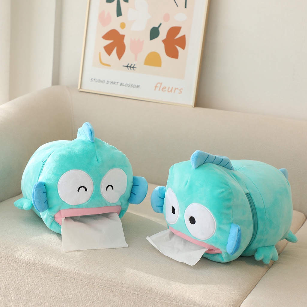28cm Stuffed Toy Sanrio Hangyodon Tissue Box Cover Case Doll Girl ...