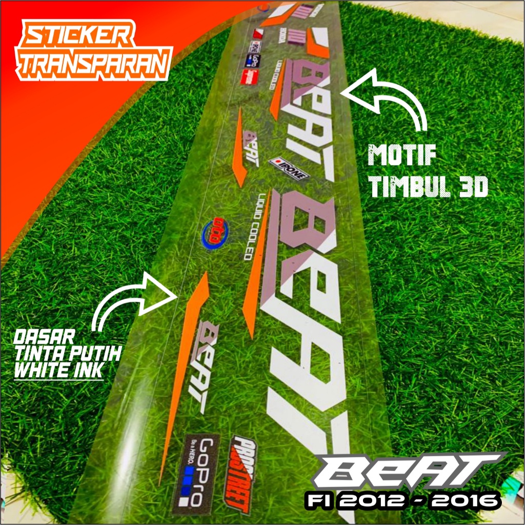 Clear transparent sticker Striping Beat Fi 2012 2013 2014 2015 2016 ...