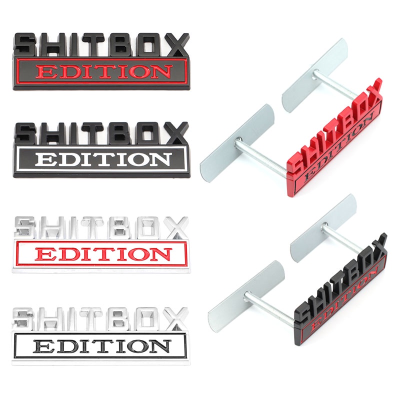 Car Sticker Metal SHITBOX Edition Badge Emblem Front Hood Grille for ...