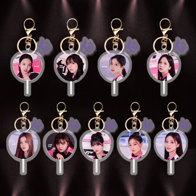 TWICE Acrylic Key Chain Album ONCE AGAIN Transparent Keyring Hanging Up ...