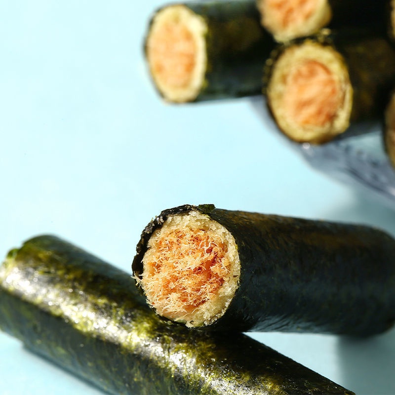 【buy 1 take 1】Seaweed and meat floss egg roll snack nori sushi stuffed ...