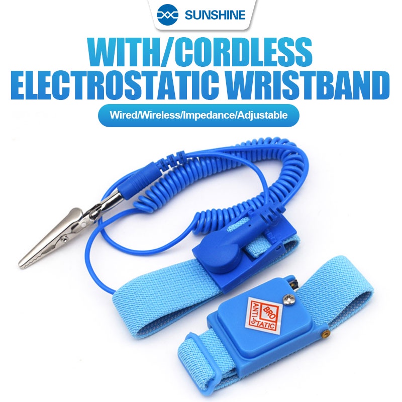 SUNSHINE Anti Static Bracelet Electrostatic Corded/Wireless Adjustable ...