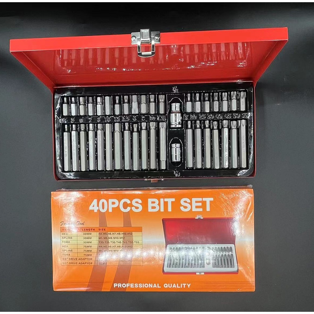 40pcs Allen bits set 1/2 drive and 3/8 drive heavy duty | Shopee ...