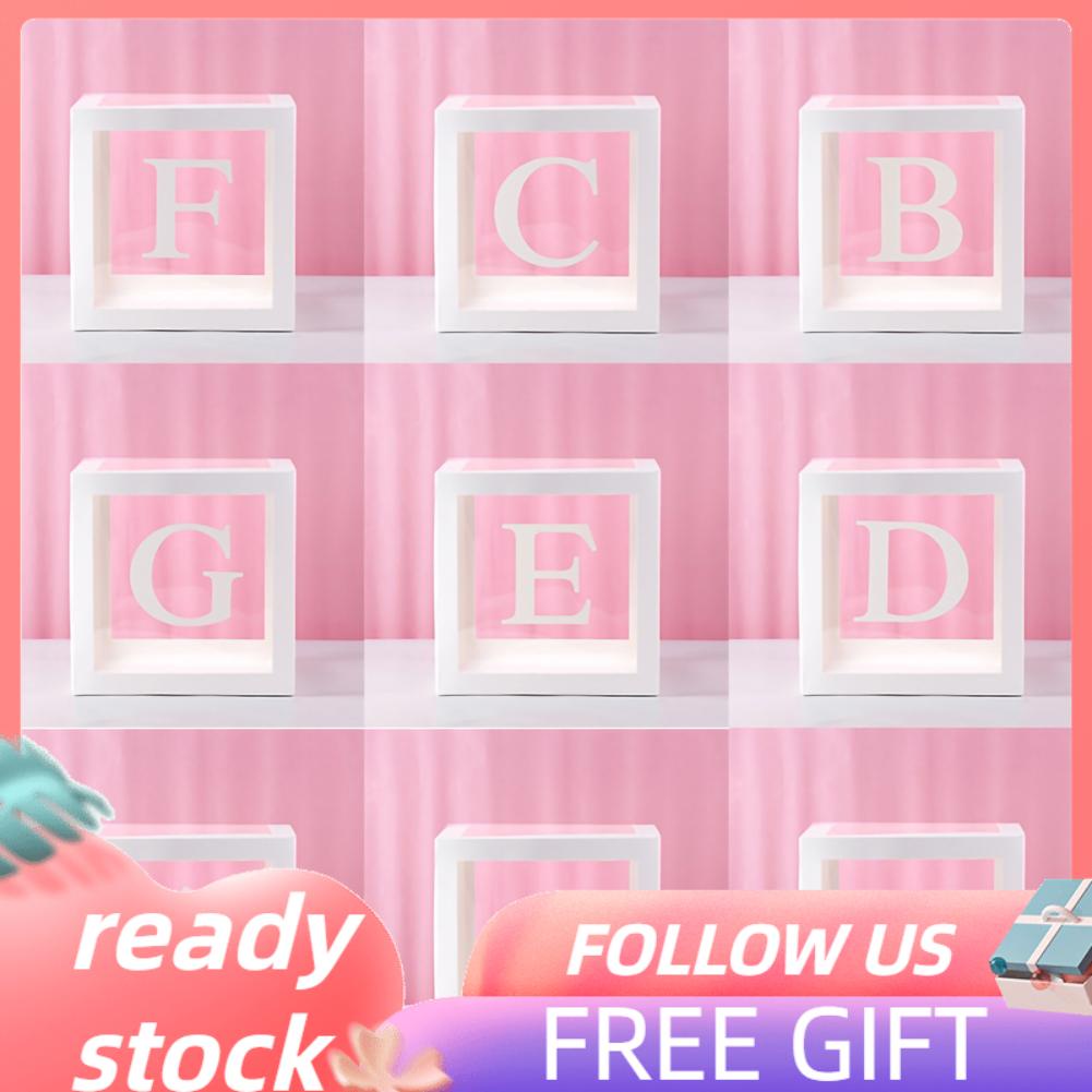 Hanhan1 Letters Clear Balloon Boxes High Transparency DIY Combination ...