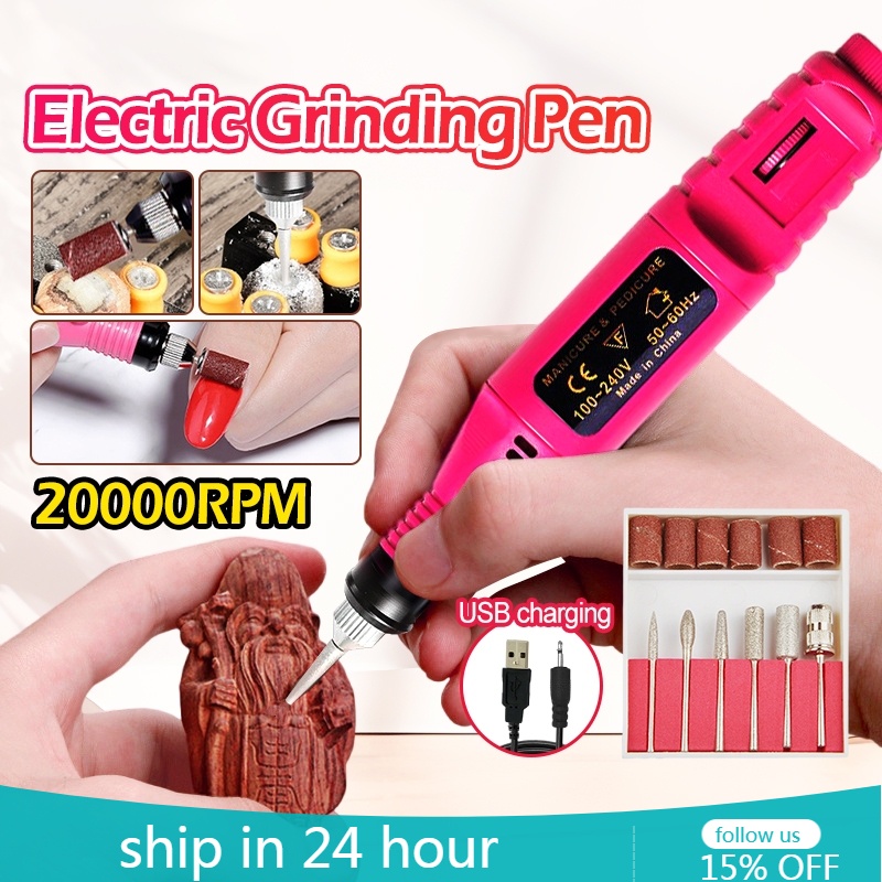 USB Mini Electric Drill Set Grinder Power Tools for Milling Cutting ...