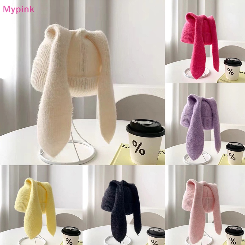 Mypink Long Ear Hat Crochet Knitted Hat Cute Bunny Hat Rabbit Ears Hats ...