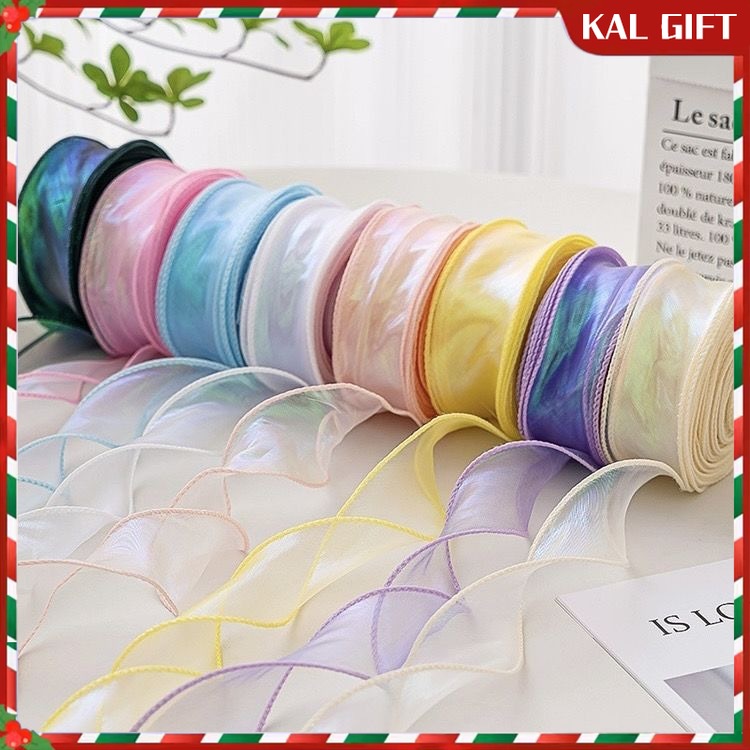 KAL GIFT Fantasy fish tail yarn pleated yarn with ribbon birthday cake ...