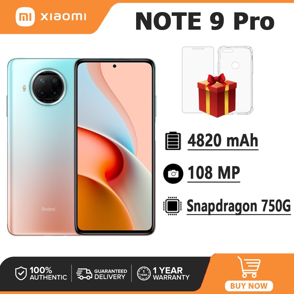Redmi Note 9 Pro Cellphone Snapdragon 750G Octa Core 5G Smart Phone 98 ...