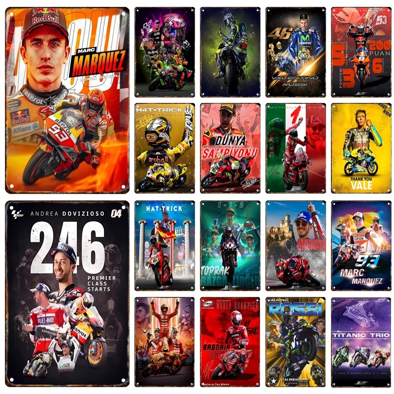 F1 Motorbike Metal Tin Sign Retro Formula Racer Race Poster Plaque Tin ...