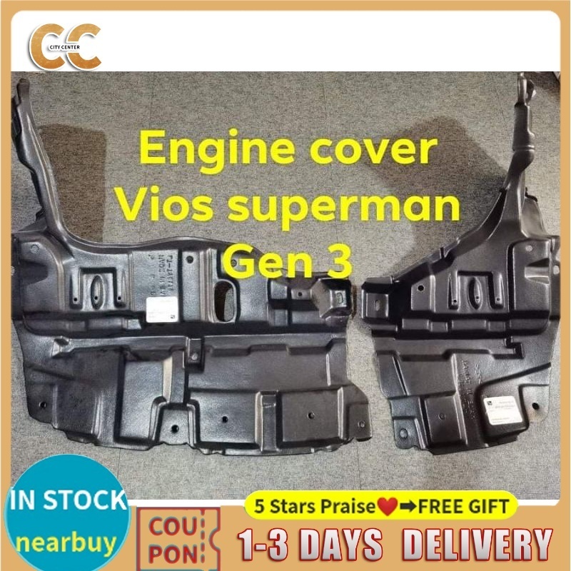 【High Quality】Engine Cover Toyota Vios Superman Gen 3 2013 to 2018 yr ...