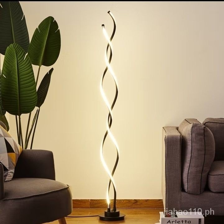 Simple modern living room floor lamp art led no main lamp creative line ...