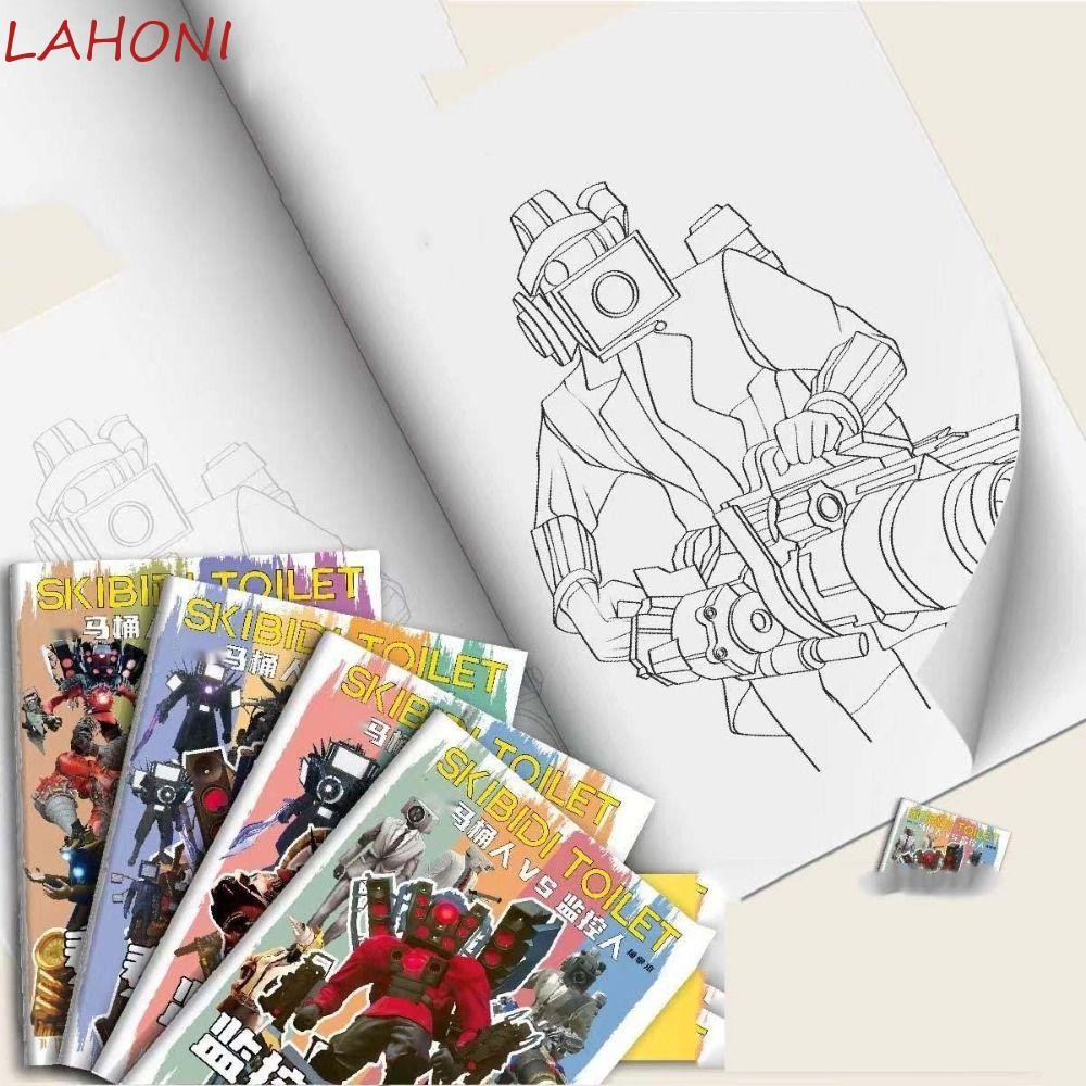 CURTES Skibidi Toilet Hand Drawn Book, Titan TV Man Novice Zero Basic ...