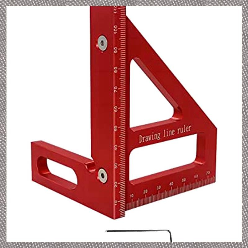 [U L Z R] 3D Multi-Angle Measuring Ruler 45/90 Degree Aluminum Alloy ...