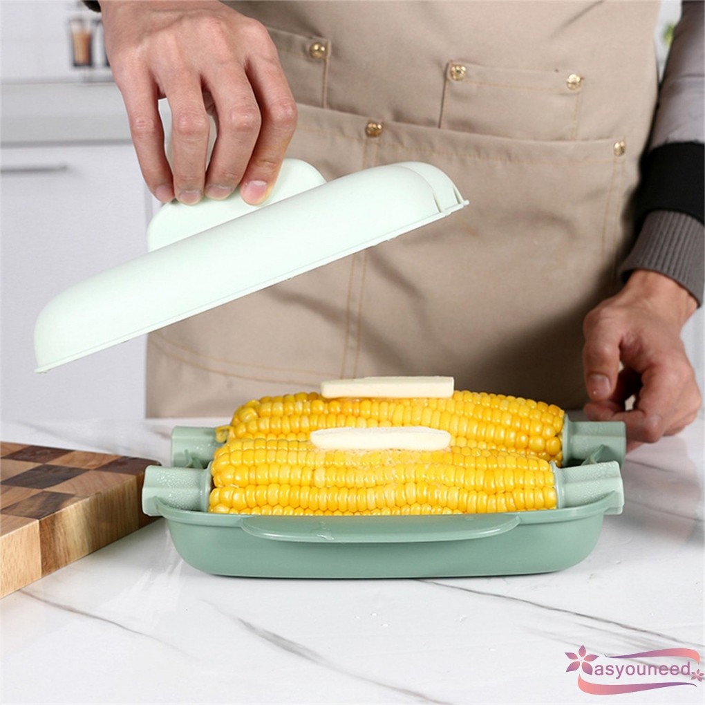 Aay-Microwave Corn Steamer with Lid BPA-Free PP Microwave Food Steamer ...