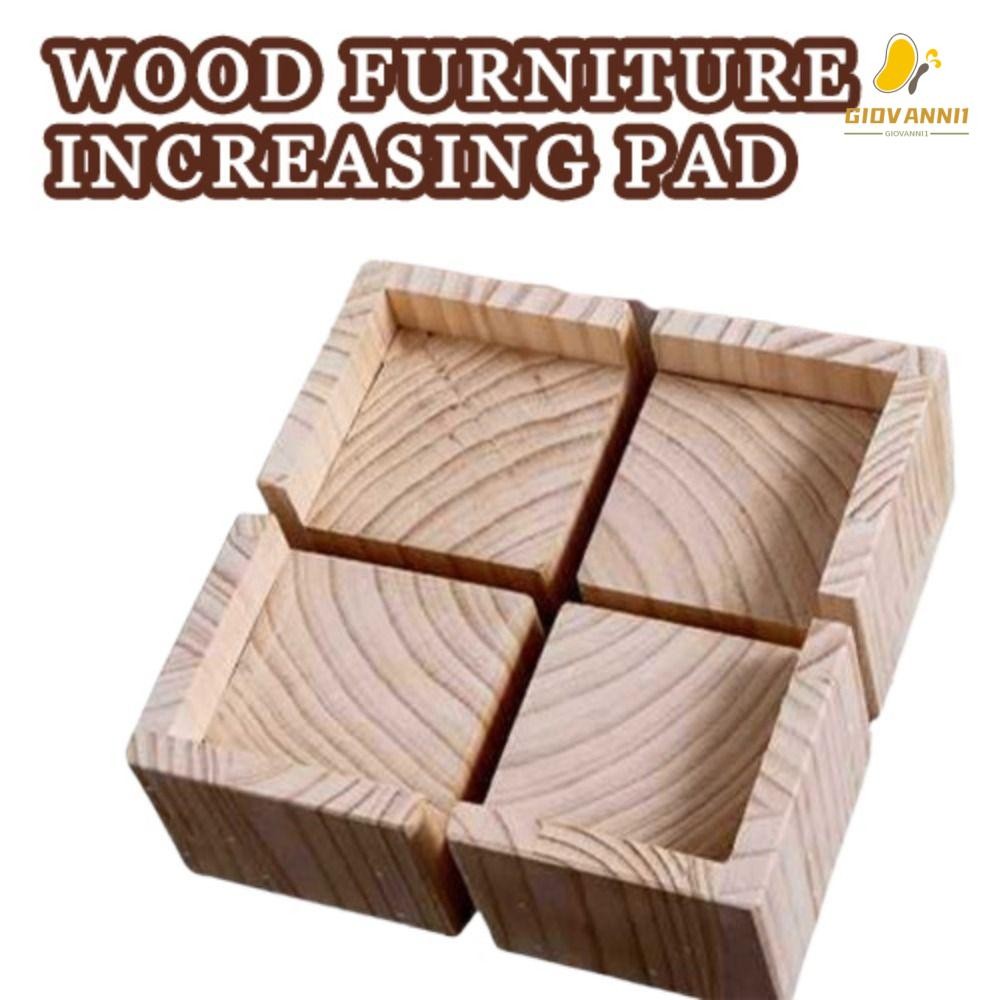 GIOVANNI1 Furniture Increasing Pad, Solid Wood Heavy Duty Furniture Leg ...
