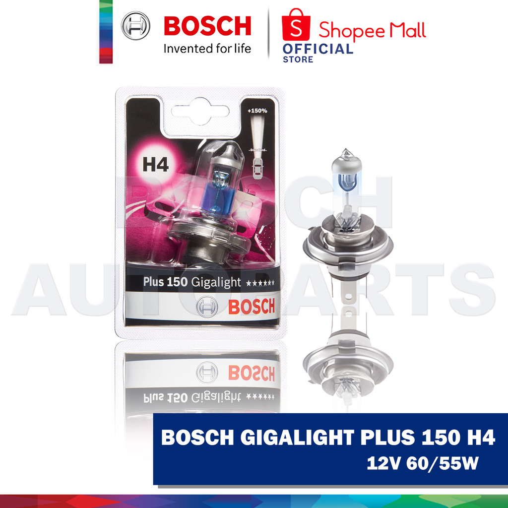 Bosch Bulb Gigalight Plus 150 H4 12V 60/55W (P43t) | Shopee Philippines