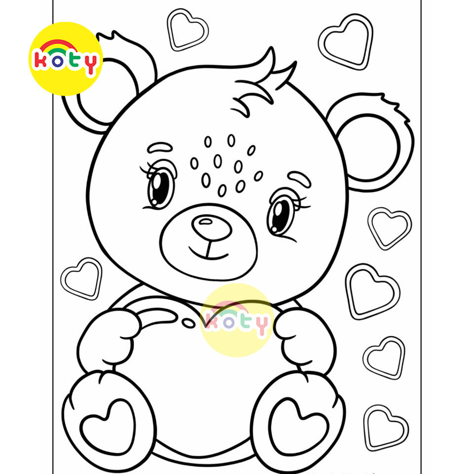 Set of 50 Jungle Animal themed coloring pages for children, cute ...