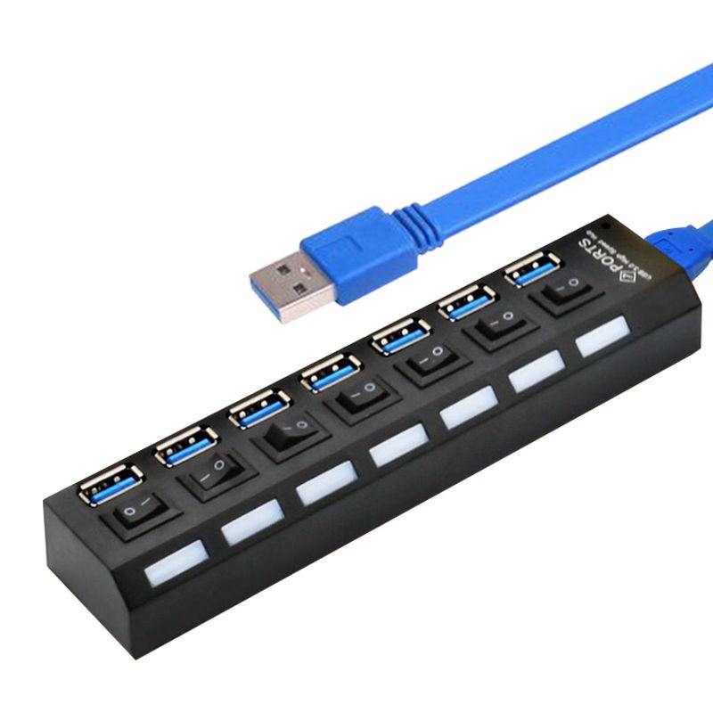 USB Hub 3.0 Multi-ports USB 3.0 5Gbps Hub Splitter Mouse Keyboard Hard ...