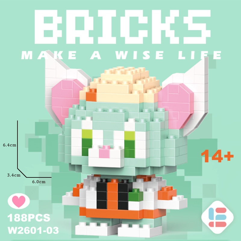 【DUZ】Mini Building Block Assembled Small Sanrio Particles Toys For Kid ...
