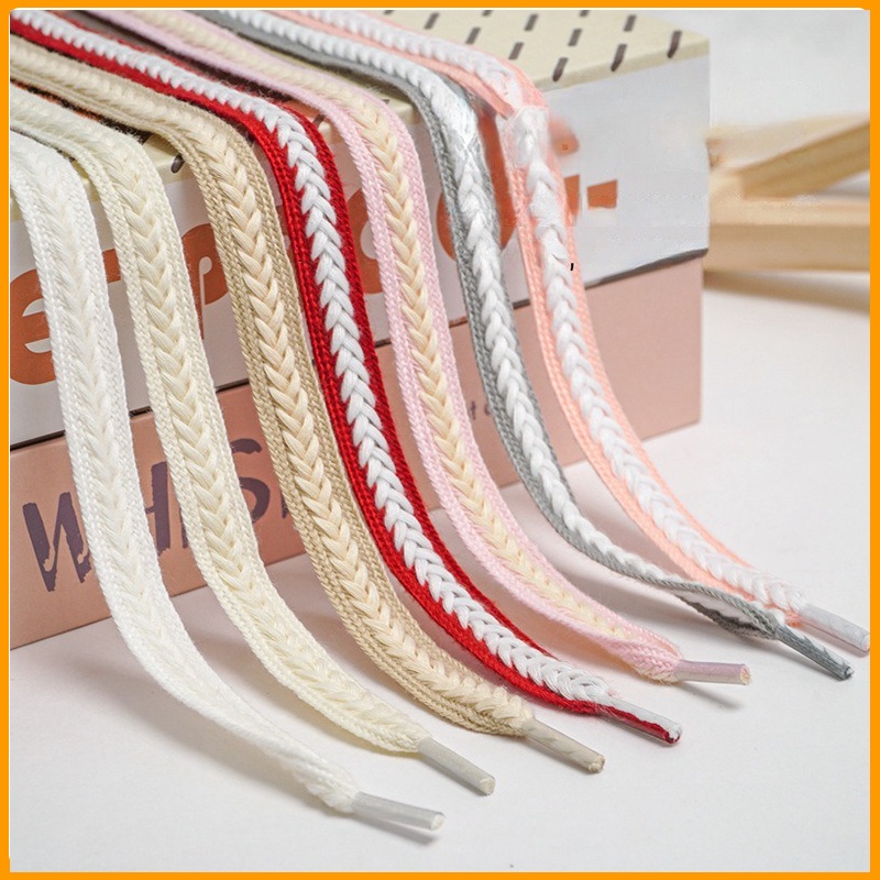 COD Multicolored Wheat Spike Shoelaces Woven With Flat Cotton Straps ...