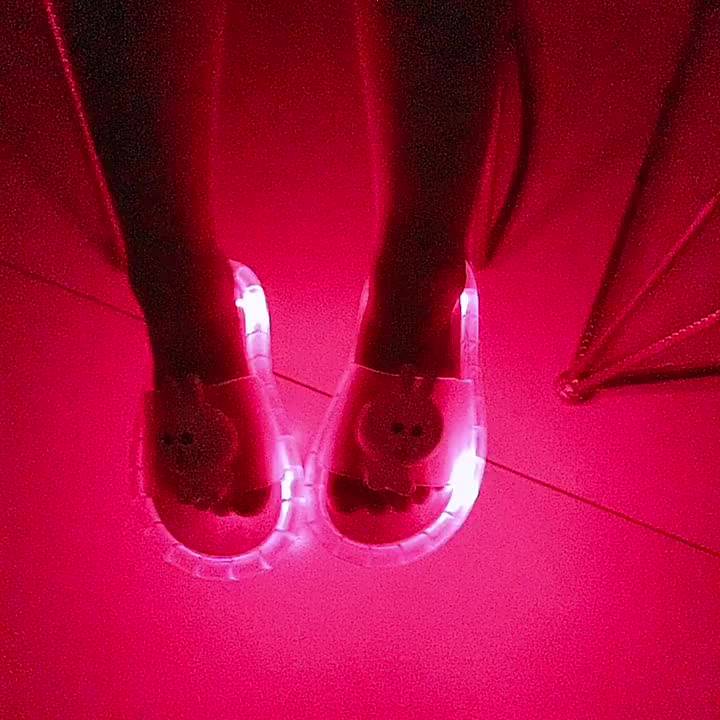 Smile children's cute cartoon slippers with flashlight luminous slipper ...