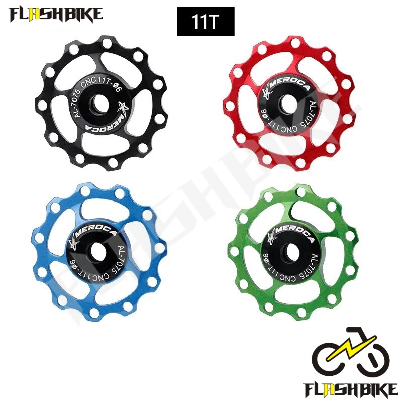 Bike 11T 13T Rear Derailleur Jockey Wheel Steel Bearing Pulley AL 7075 CNC Road Bicycle Guide ...
