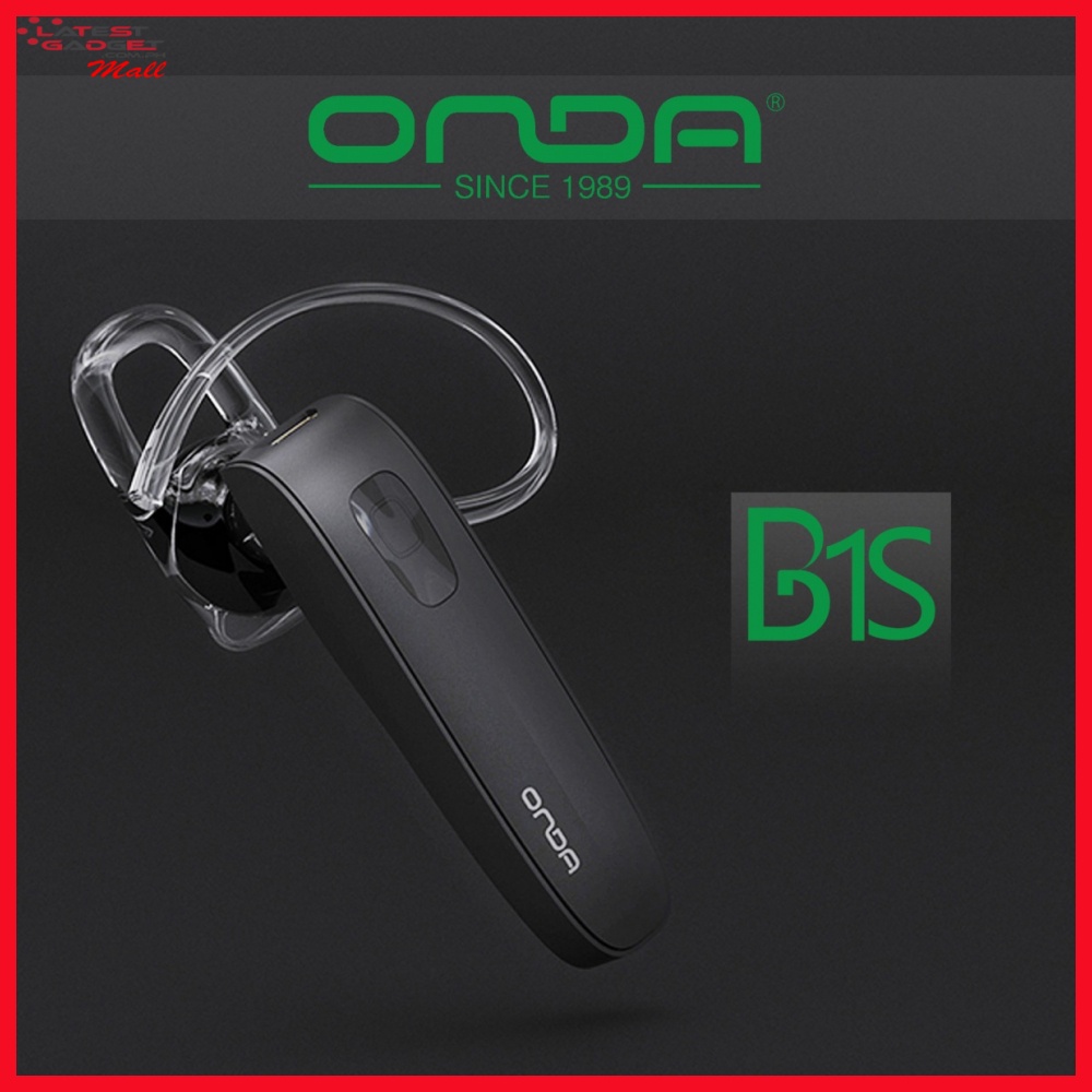 LatestGadget PH Onda B1S Bluetooth Headset - Black | Shopee Philippines