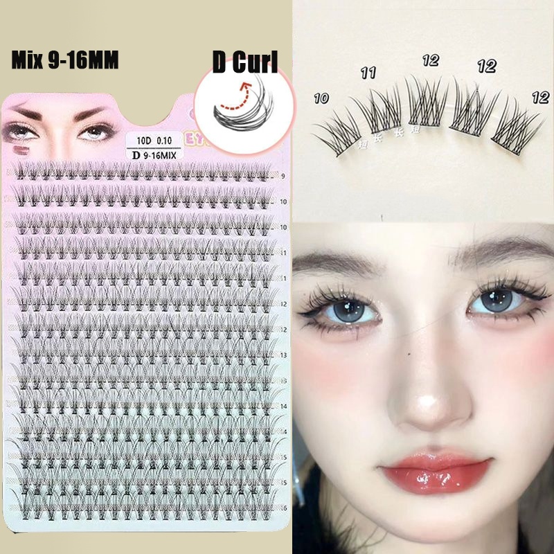 10D D Curl Eyelash Extension Volume Individual Eyelash Mix 8-14mm Lash ...
