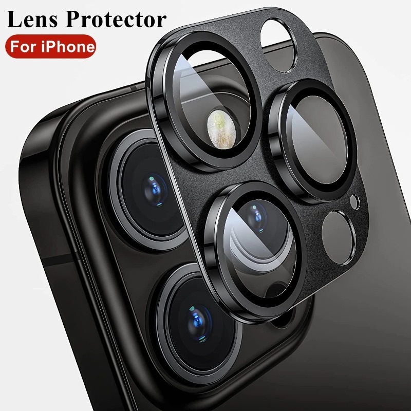 3D Metal Lens Anti-scratch Tempered Glass Camera Protector for ...