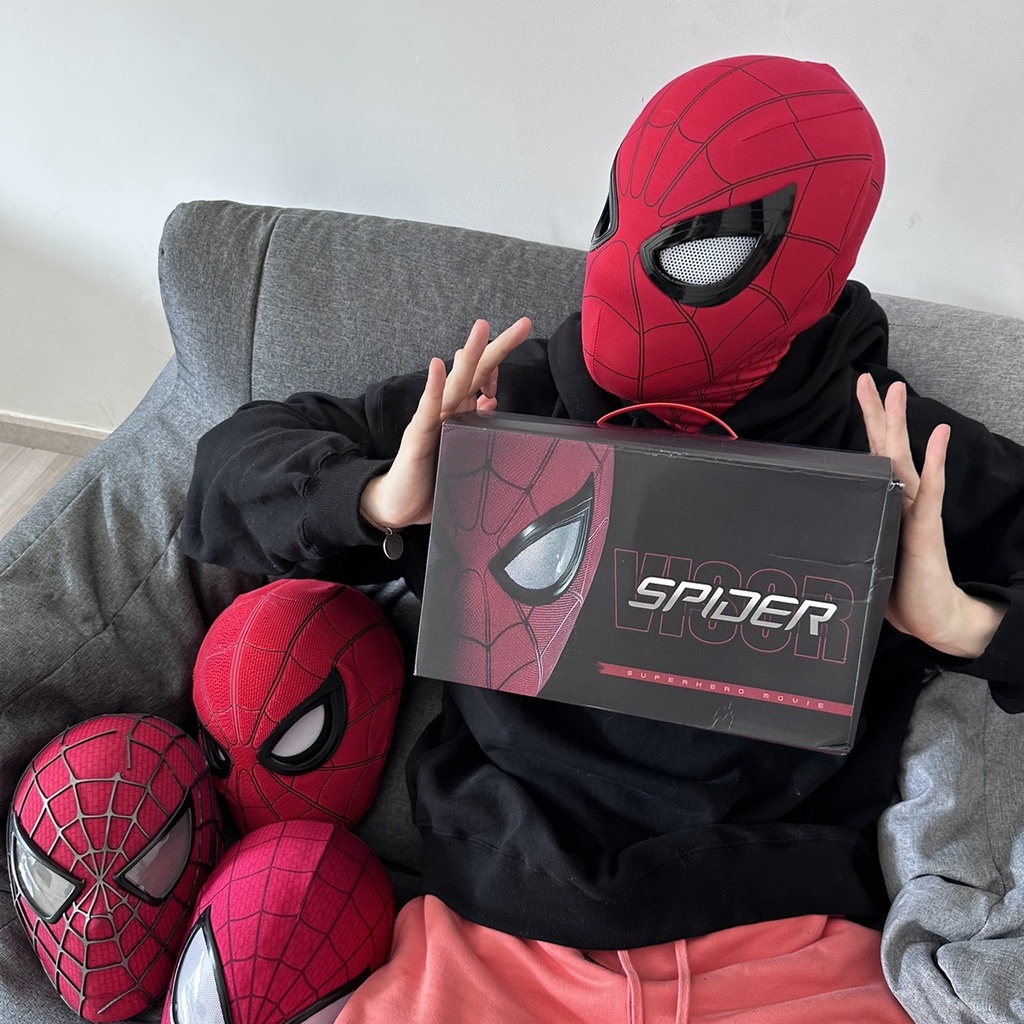 Spider-Man headgear eye movable electric blinking mask spider-man hero ...