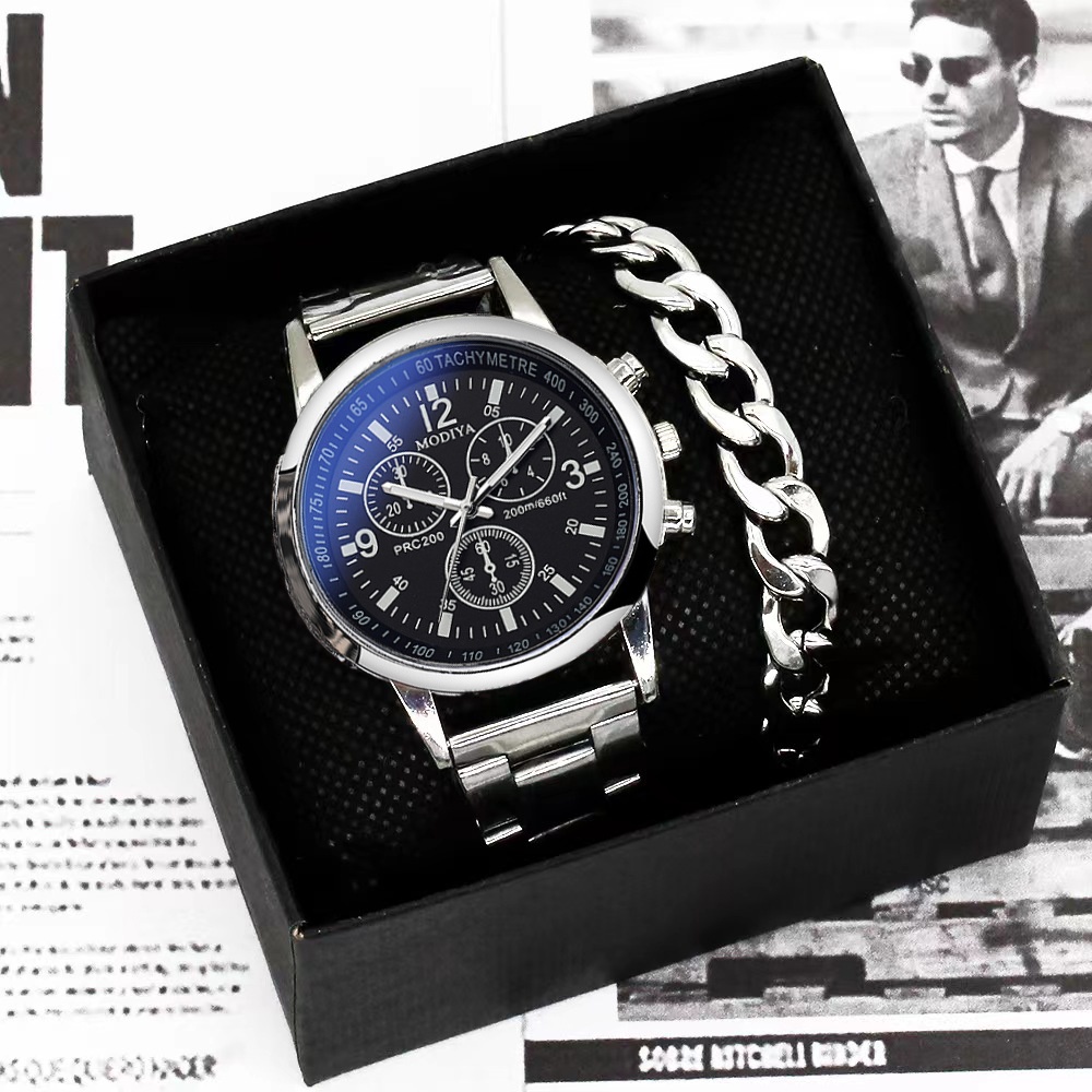 Men's Watch New Original Bracelet Men's Watch Set Fashion Stainless ...