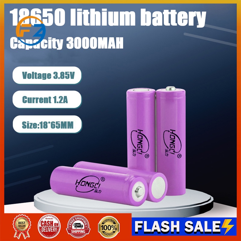 FZ Genuine Hongli 18650 lithium battery flat head pointed large ...