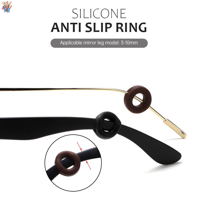 Eyeglasses Non-slip Sleeve Silicone Non-slip Ring Candy Colored ...