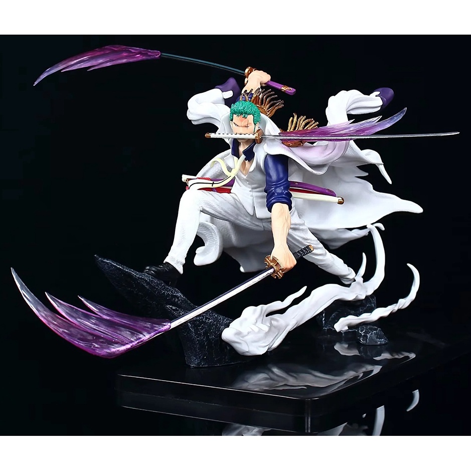 Anime One Piece Elegant Zoro Gk Figures Three Knive Flow Statue Model ...