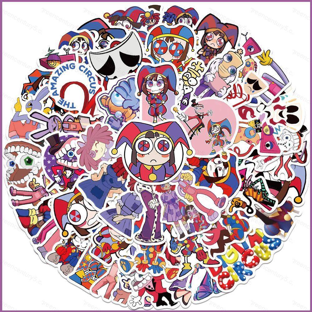 CWC 50PCS/set The Amazing Digital Circus stickers notebook skateboard ...