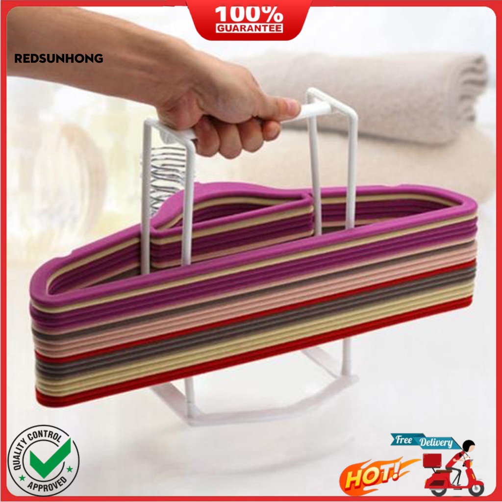 COD Clothes Hanger Organizer Convenient Space-saving PP Hanger Stacker ...