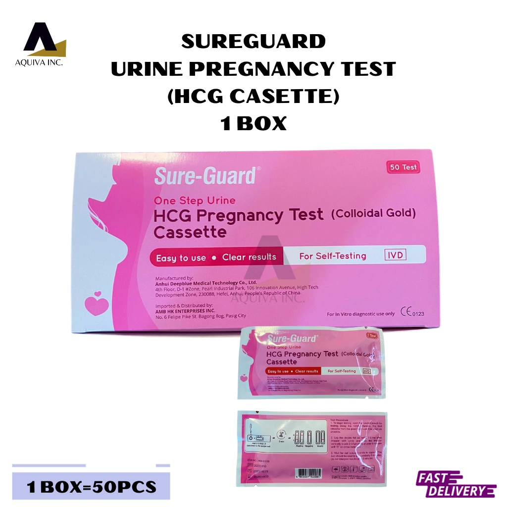 Pregnancy Test Kit PT Sure-Guard HCG Cassette Sold per BOX (50pcs per ...