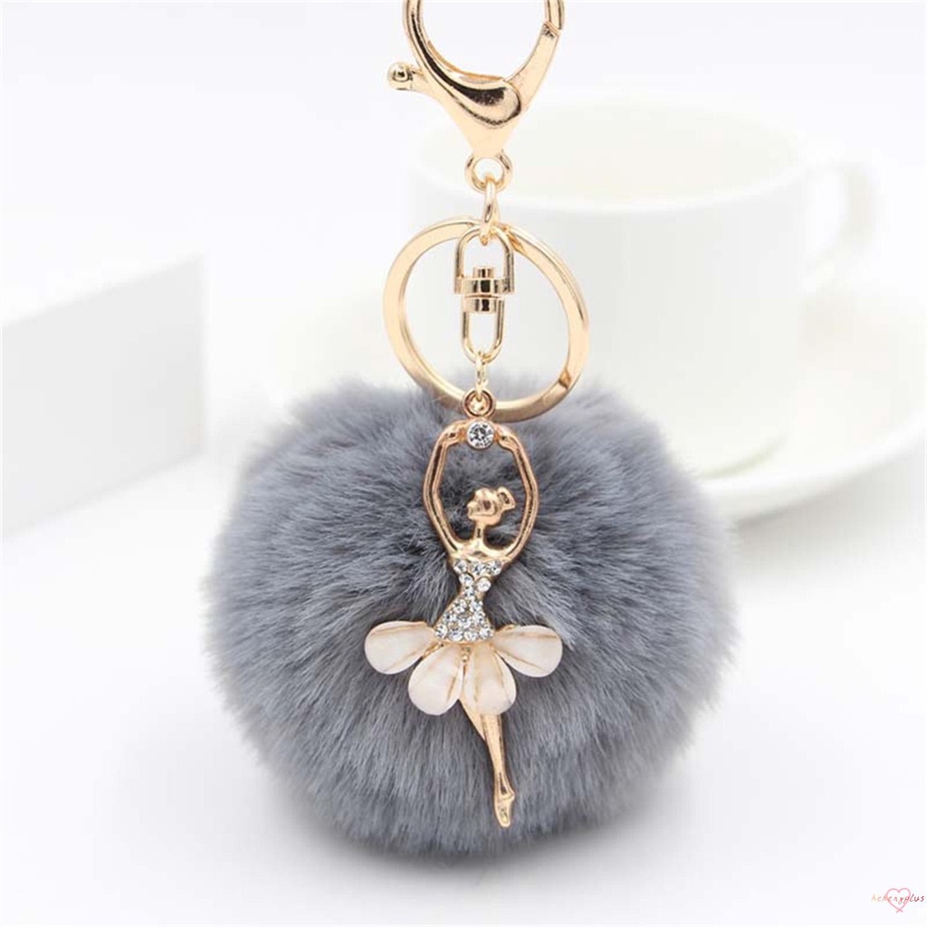 Dancing Ballerina Fashionable Keychain Rhinestone Ballet Dancer Keyring ...