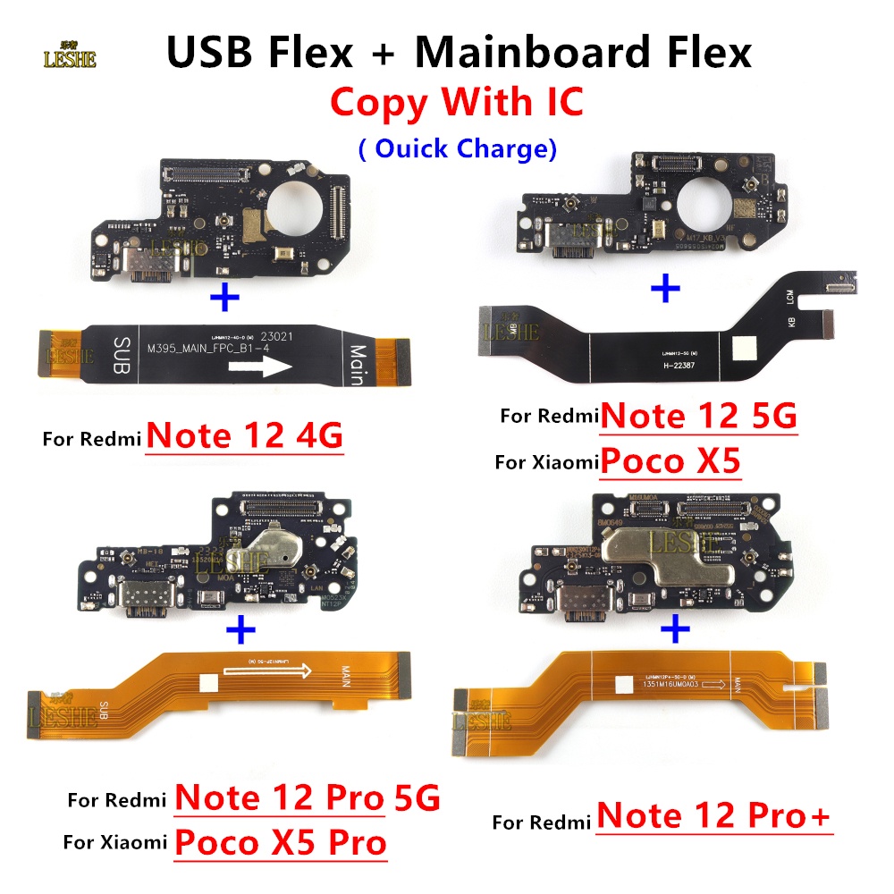 For Xiaomi Poco X5 Pro Redmi Note 12 Pro Plus 4G 5G Dock Connector USB ...