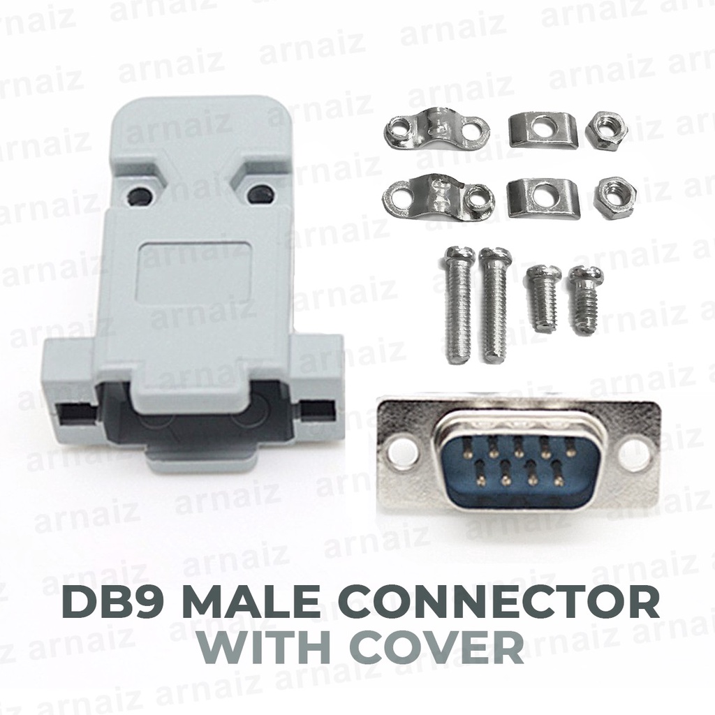 DB9 RS232 Male Connector with Socket D Sub 9 pin PCB Connector Male ...