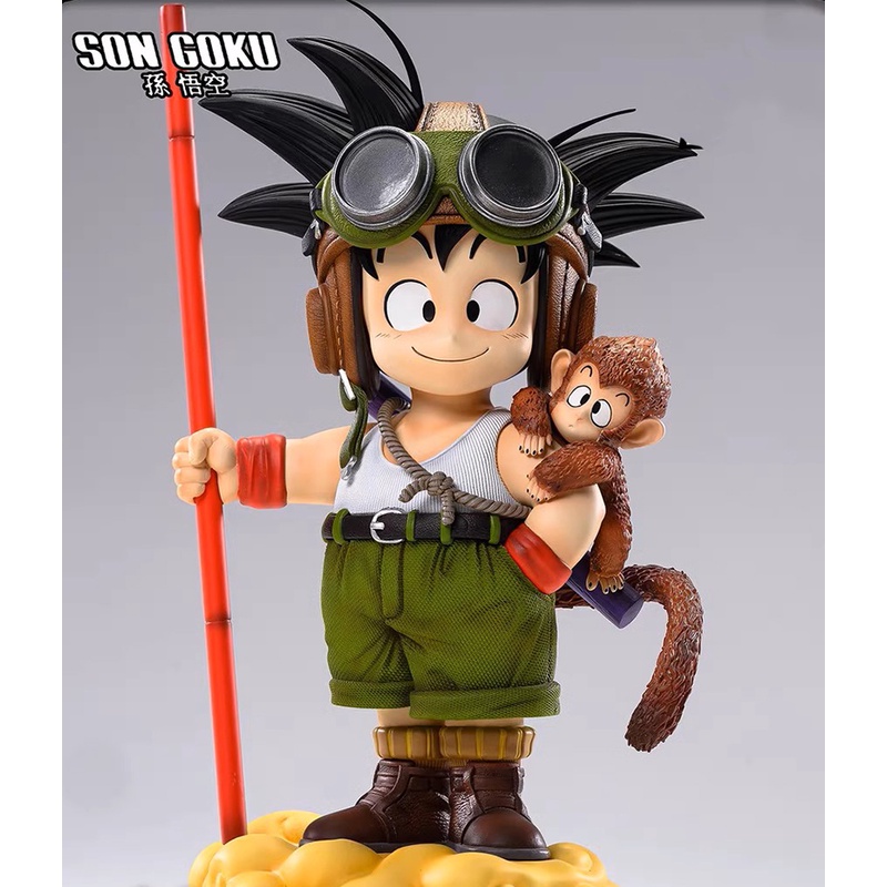 Anime Dragon Ball Z Monkey Little Goku Flight Suit Figure Somersault ...