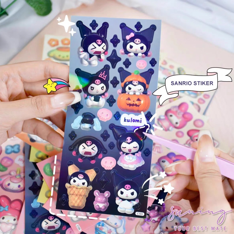 Cute Sanrio Stickers/Cute Stickers/2D Sanrio Motif Stickers for ...
