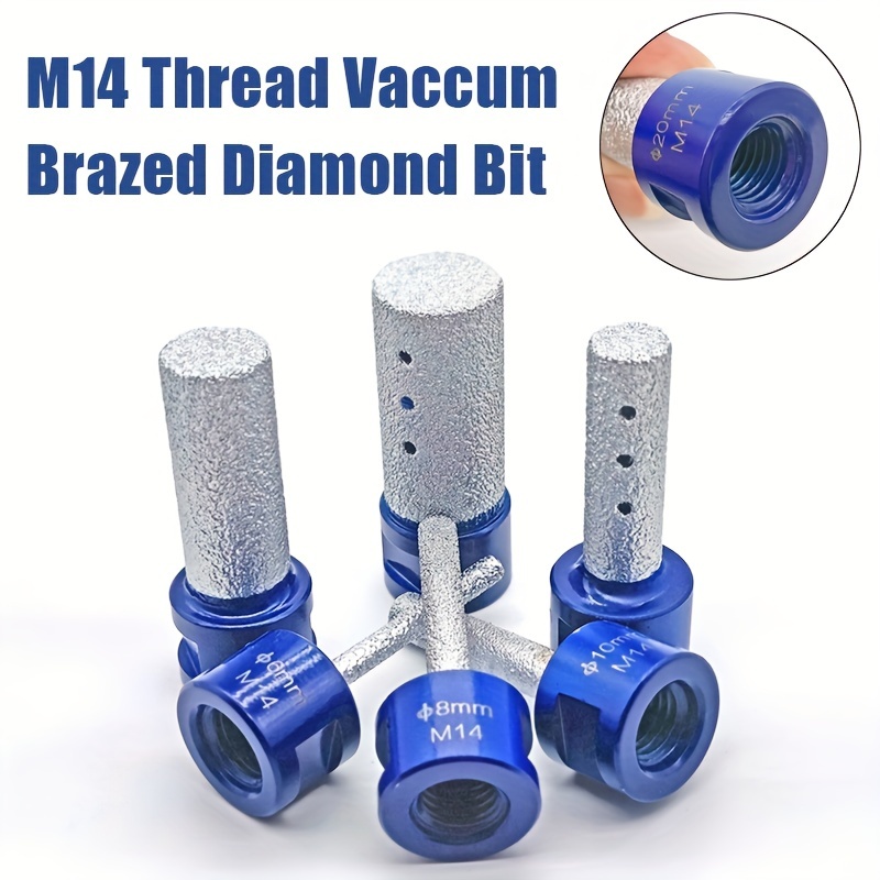 M14 Thread Vaccum Brazed Diamond Finger Bit Brazing Milling Cutter ...