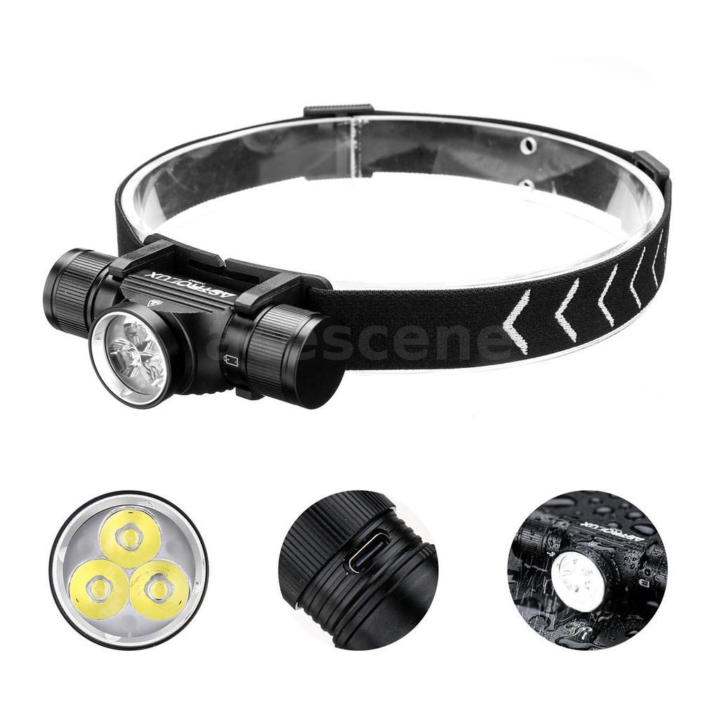 Astrolux HS03 Powerful LED Headlamp Type-C Rechargesble 18650 Headlight ...