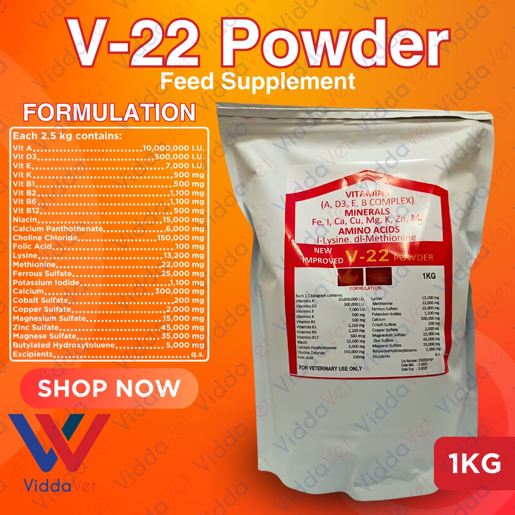 1 kg V22 vitamins powder 1 kilo V22 vitamins for gamefowlv22 Belman ...