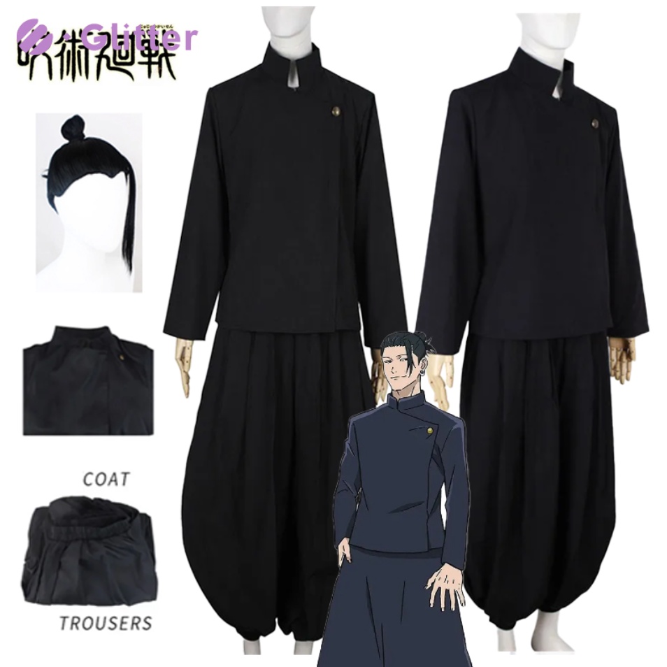 Anime Jujutsu Kaisen Geto Suguru Cosplay Costume For Adult Men Black ...