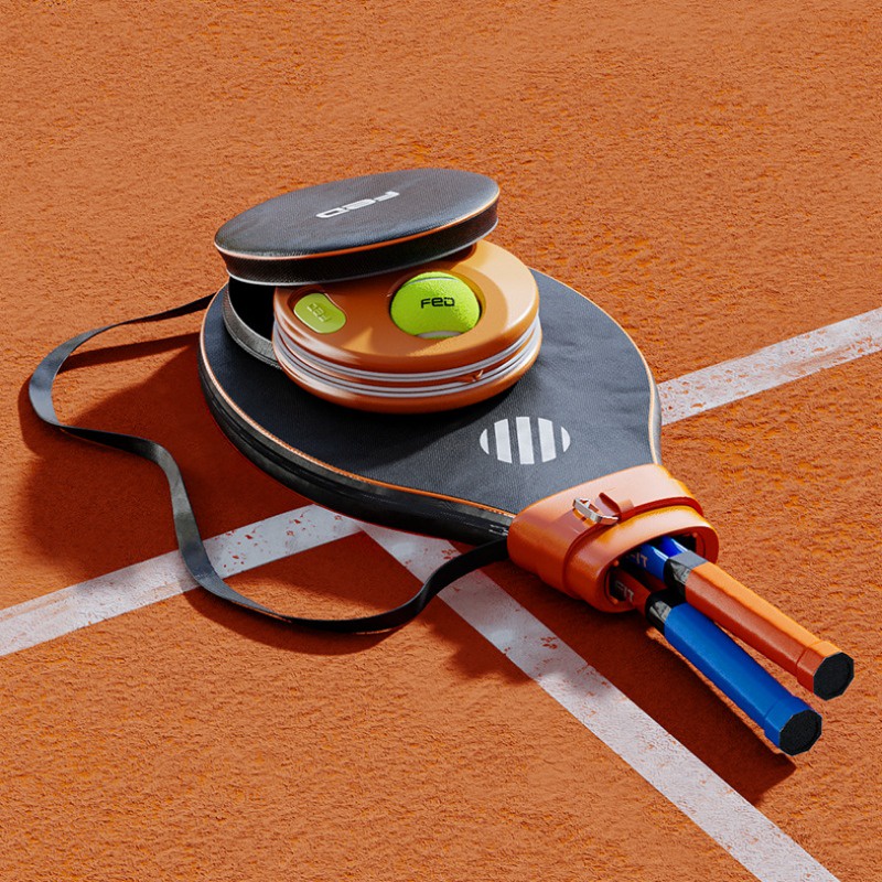 Fixed automatic rebound Tennis racquet double parent-child suit Tennis ...